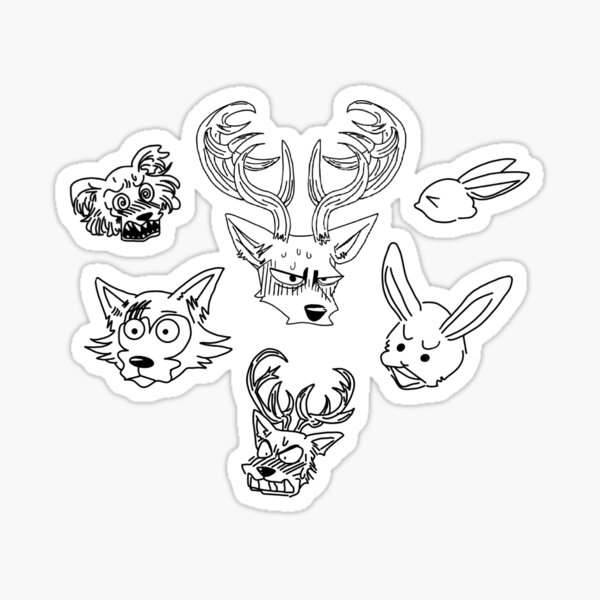 "Beastars Funny Faces" Sticker for Sale by finches | Redbubble