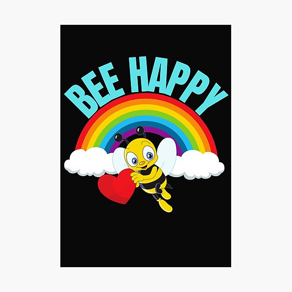 Impression photo « ABEILLE HEUREUX, J'AIME LE MIEL, L'ABEILLE OCCUPÉE ...