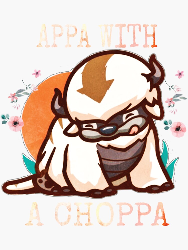 "Appa With A choppa design social avatar cartoon cute -appa cartoon ...