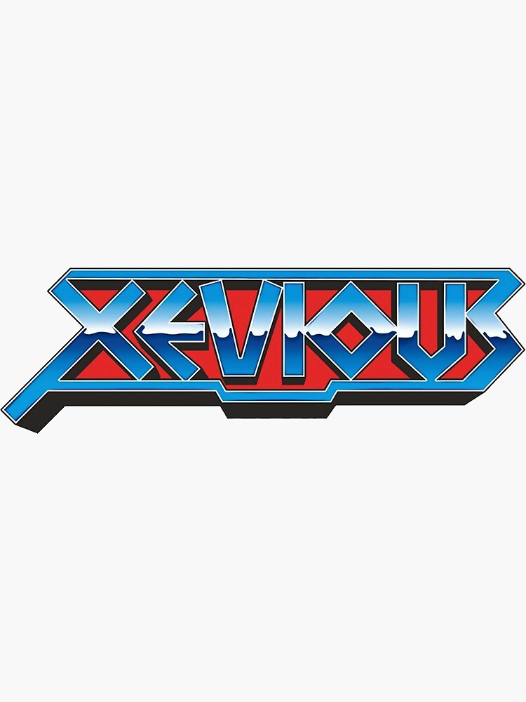 "Xevious Logo" Sticker for Sale by Blk0Rec | Redbubble