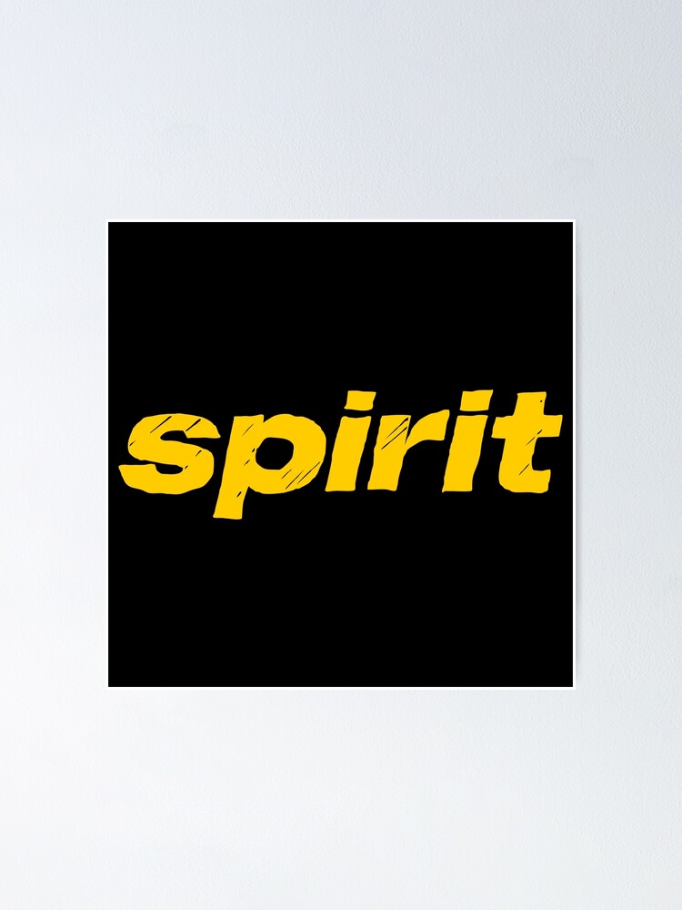 "Iconic Bold Yellow Spirit Airlines Essential Design" Poster by ...