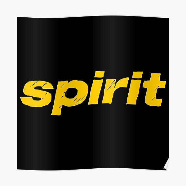 "Iconic Bold Yellow Spirit Airlines Essential Design" Poster by ...