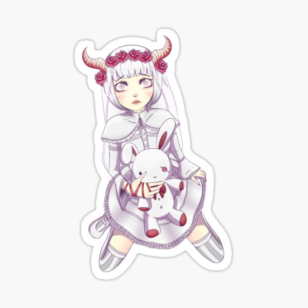 "Evangeline" Sticker for Sale by Rissyhorrorx | Redbubble