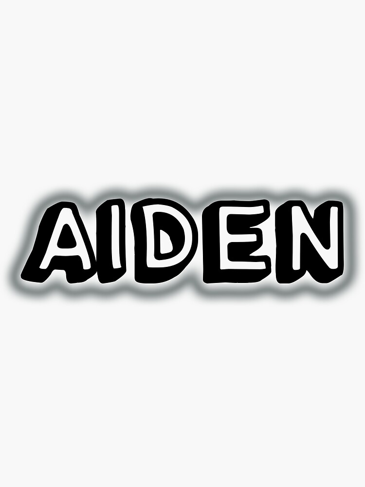 "AIDEN" Sticker for Sale by good-name | Redbubble