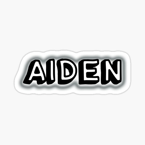 "AIDEN" Sticker for Sale by good-name | Redbubble
