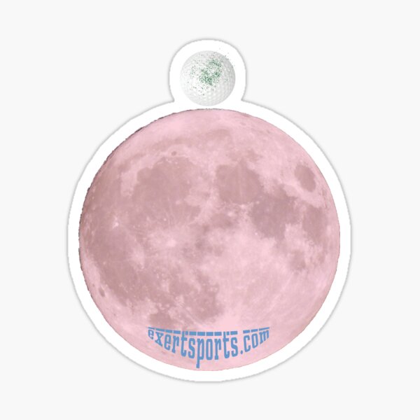 "Strawberry Moon And Golf Ball Moonshot" Sticker for Sale by PopPucks ...
