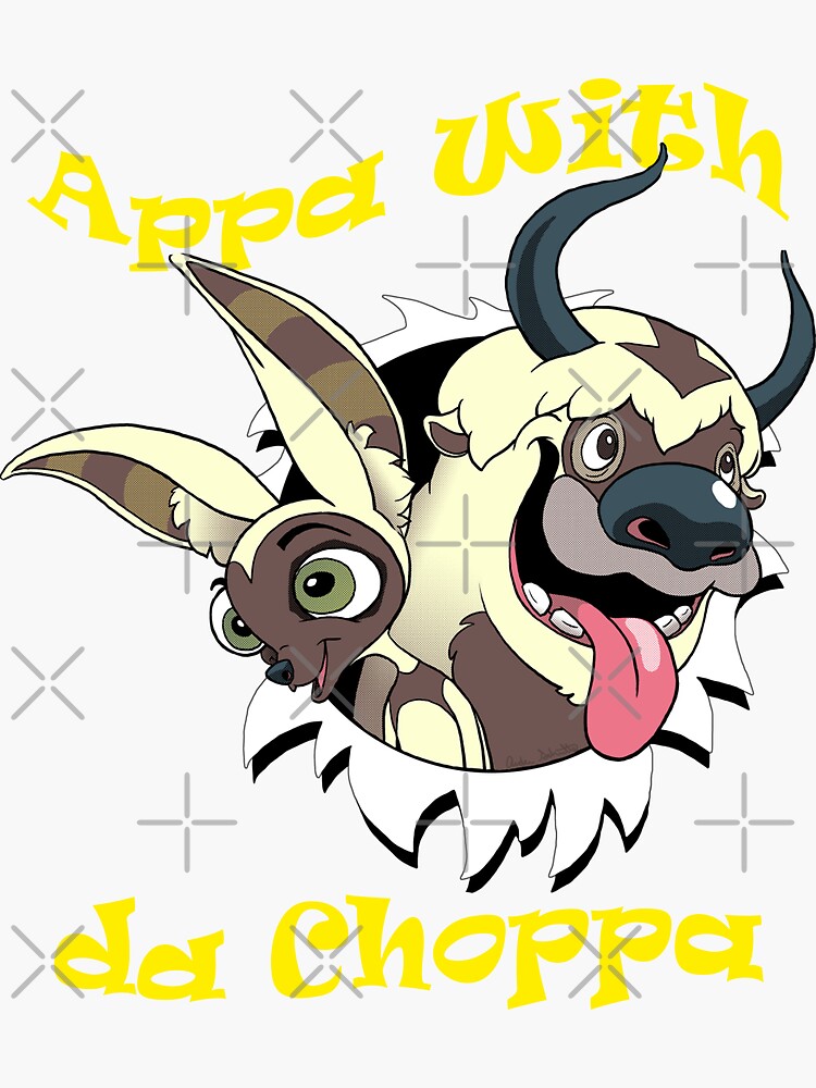 "Appa With" Sticker for Sale by BouchraTafraout | Redbubble