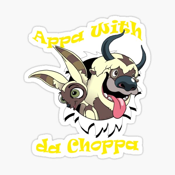 "Appa With" Sticker for Sale by BouchraTafraout | Redbubble