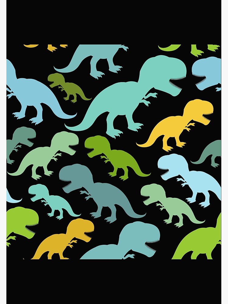"T rex dinosaur pattern design" Poster for Sale by Strale25kv | Redbubble