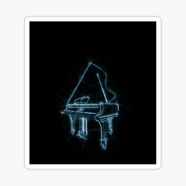 "Grand piano" Sticker for Sale by lirch | Redbubble