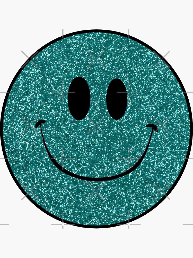 "Smiley face (glitter)" Sticker for Sale by ChlorisDc | Redbubble