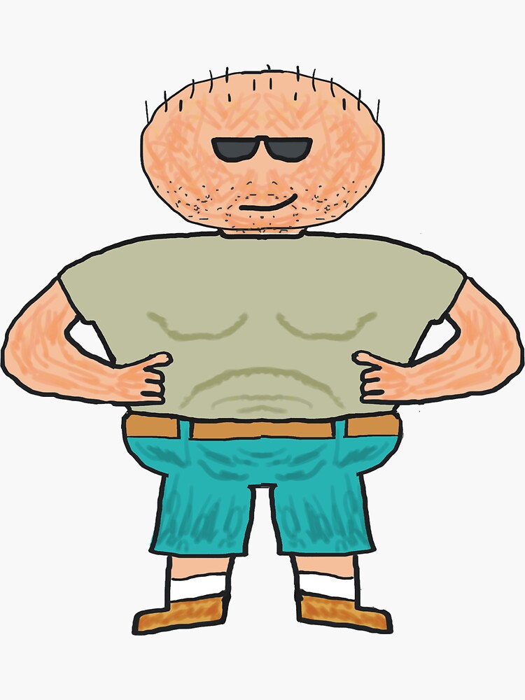 "Fat Guy" Sticker for Sale by Mark-Ewbie | Redbubble