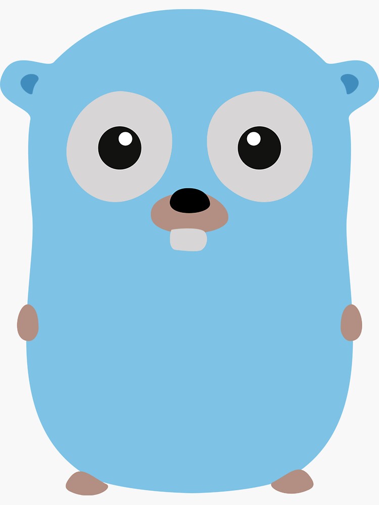 "Golang Gopher" Sticker by zoerab | Redbubble