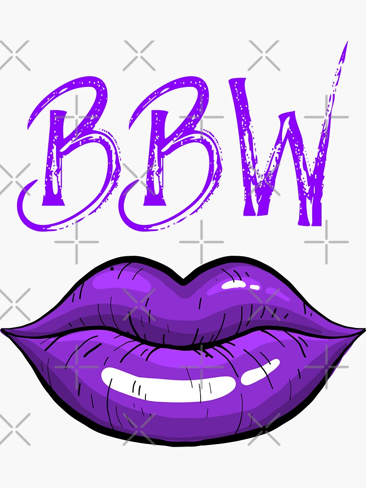 "Sensual Violet Lips, BBW, Best Seller Ssbbw Belly" Sticker for Sale by ...