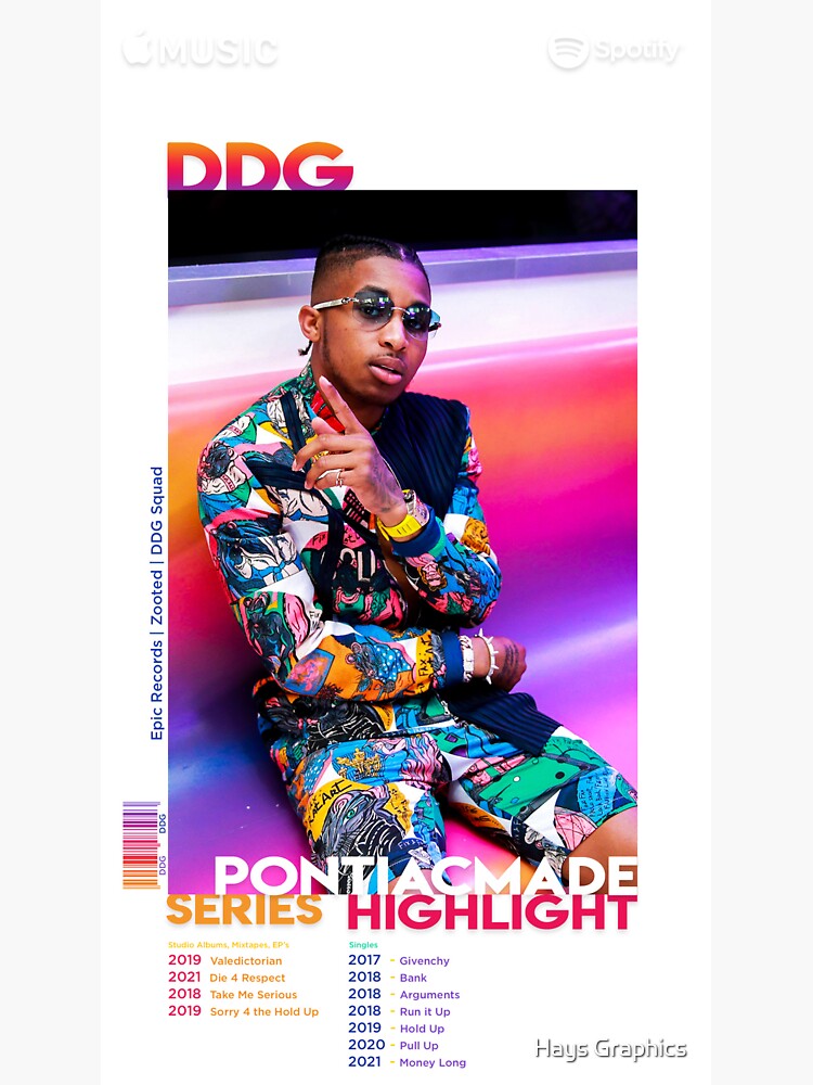 "DDG | Artist Highlight" Sticker for Sale by HaysMolm | Redbubble