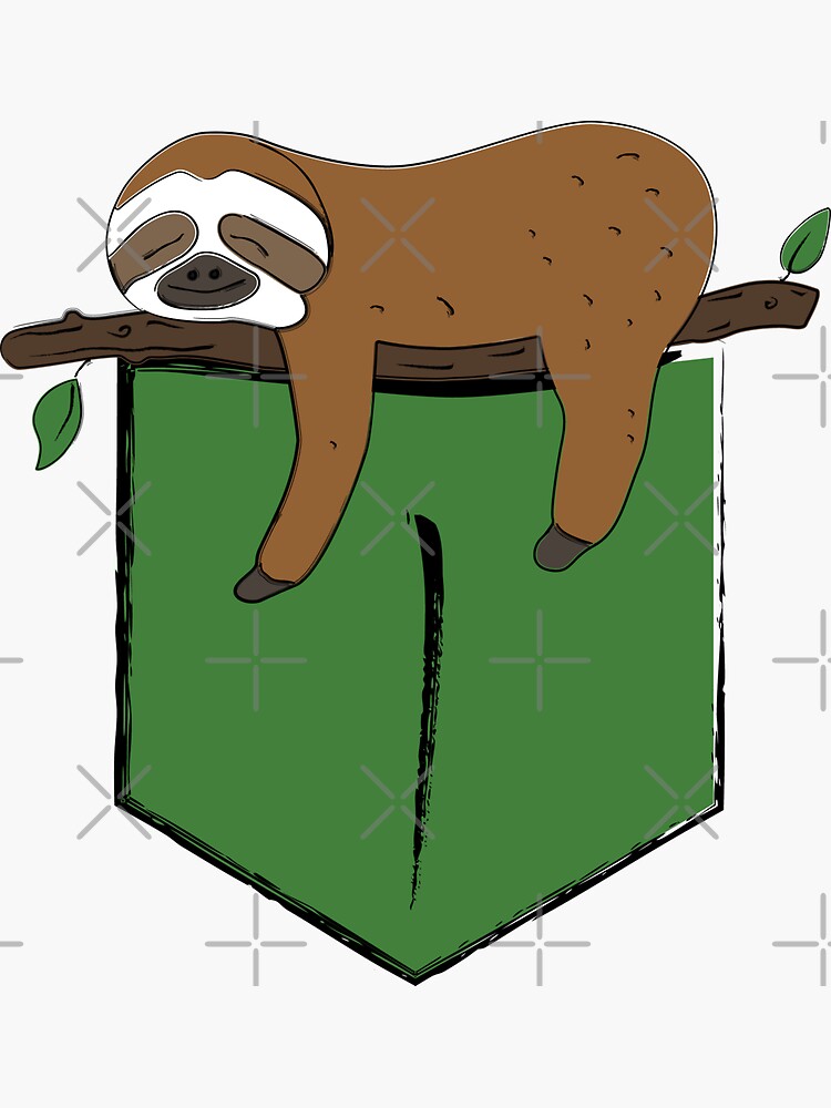 "Friday Sloth" Sticker for Sale by LSquaredOnline | Redbubble