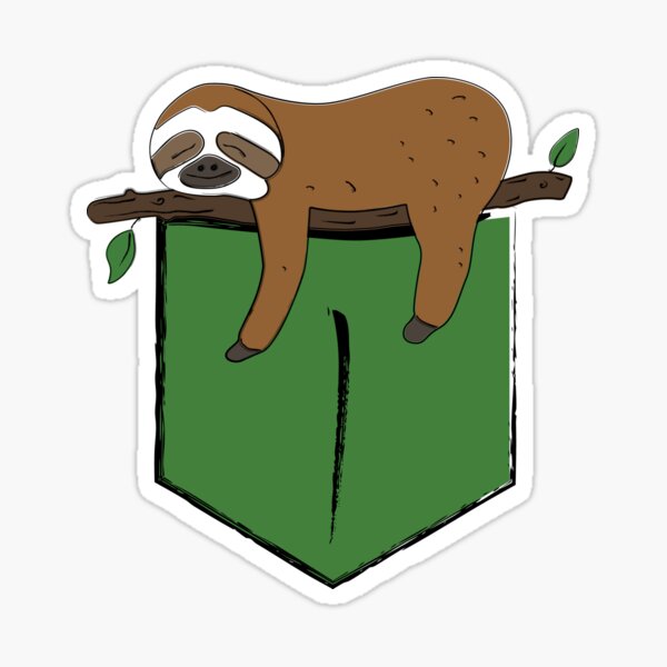 "Friday Sloth" Sticker for Sale by LSquaredOnline | Redbubble