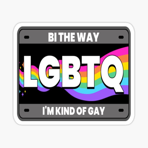 "Pride Bumper T-ShirtBI THE WAY IM GAY LGBTQ Bumper Sticker " Sticker ...