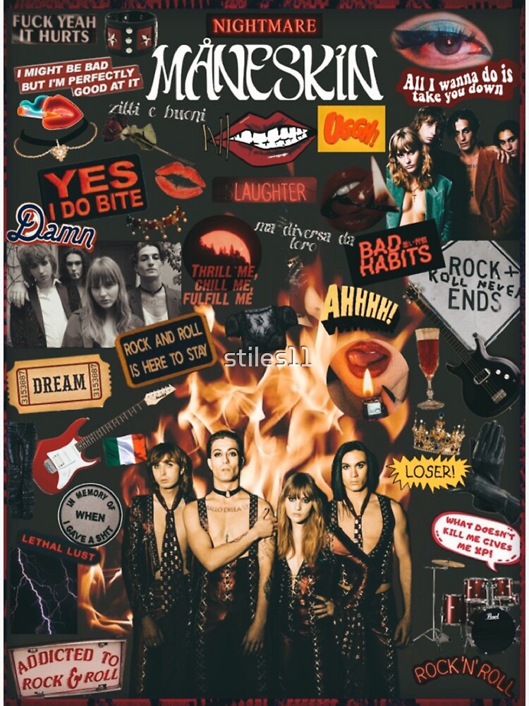 "maneskin" Sticker for Sale by stiles11 | Redbubble