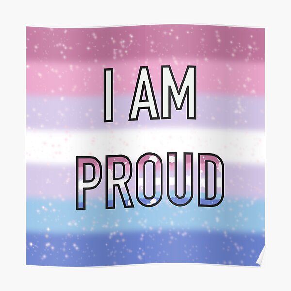 Póster «bandera De Bigender I Am Proud Pride De Yourrubyfren Redbubble