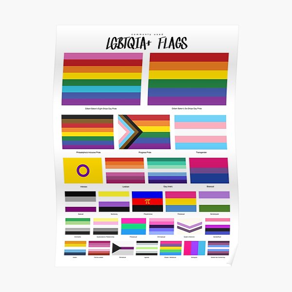 LGBTQIA Pride Flags Poster Pride Flags LGBTQ Flag, 50% OFF