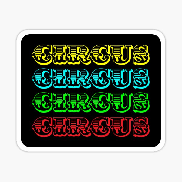 "Circus Grid 3" Sticker for Sale by ArtofDissent | Redbubble