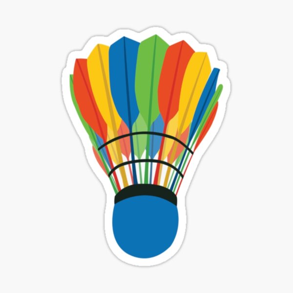 "Colored Badminton designs " Sticker for Sale by ijdesing | Redbubble