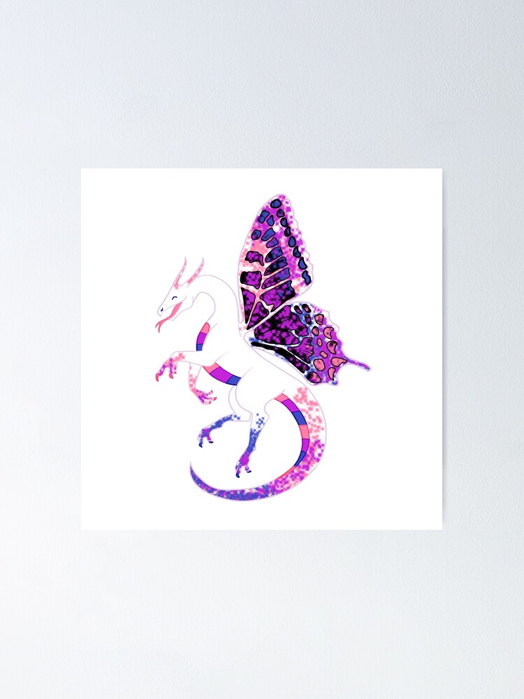 "Genderfluid Pride Fae Dragon" Poster for Sale by stupidmasky | Redbubble