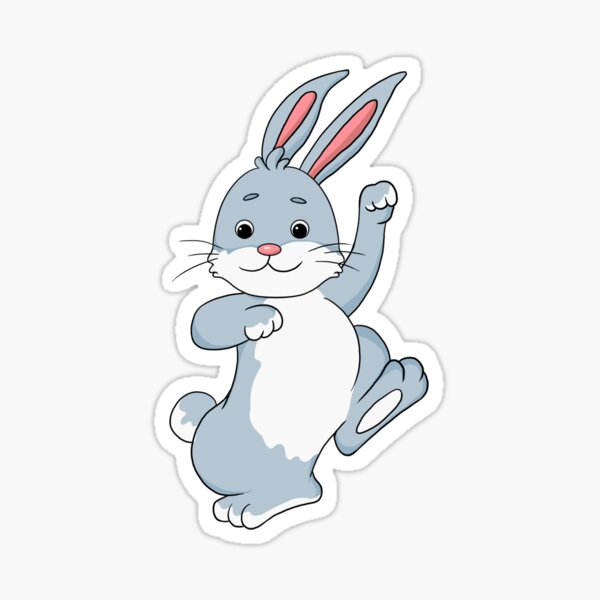 "happy bunny" Sticker for Sale by SerFarag | Redbubble