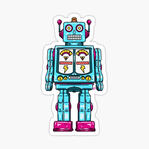 "Robot" Sticker for Sale by ArcherSketch | Redbubble