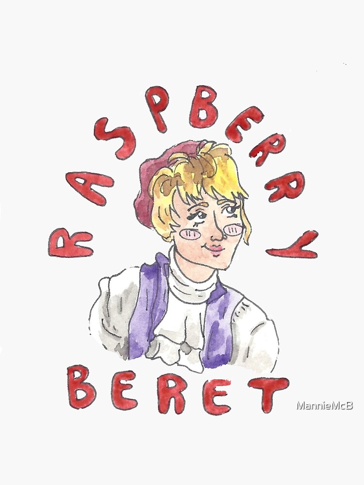 "Raspberry Beret Song Sticker" Sticker for Sale by MannieMcB | Redbubble