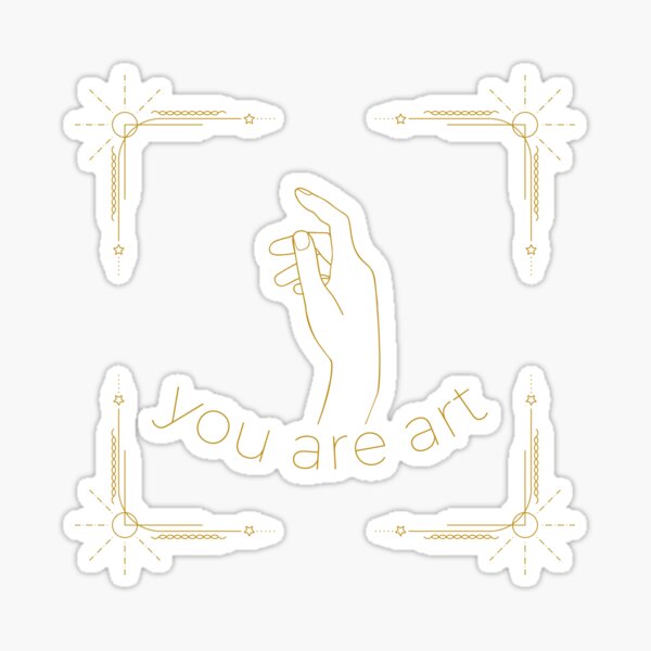 "you are art line art design" Sticker for Sale by Phiiilo | Redbubble
