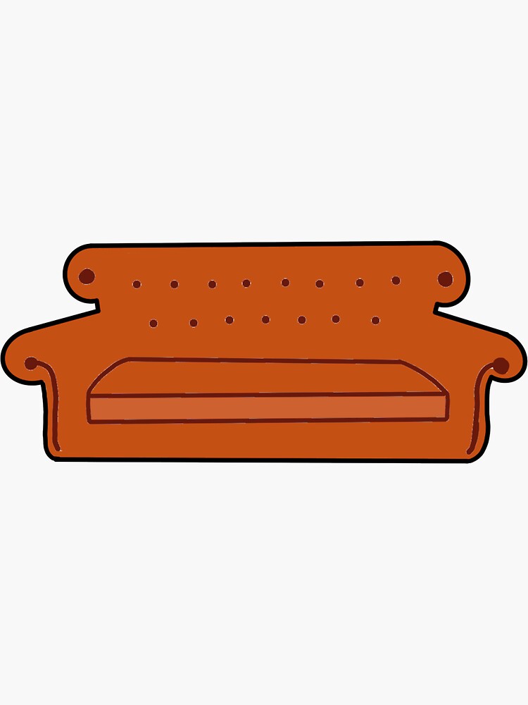 "Friends couch sticker" Sticker for Sale by Monamia17 | Redbubble