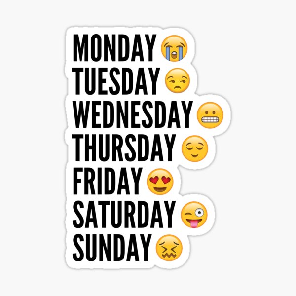 "Emoji-Woche" Sticker von BossBabe | Redbubble