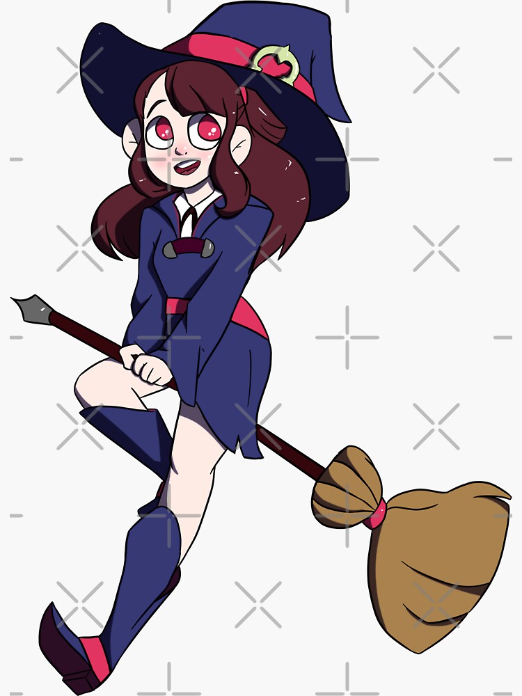 "Akko Little Witch Academia Broom" Sticker for Sale by ByteGalaxies ...