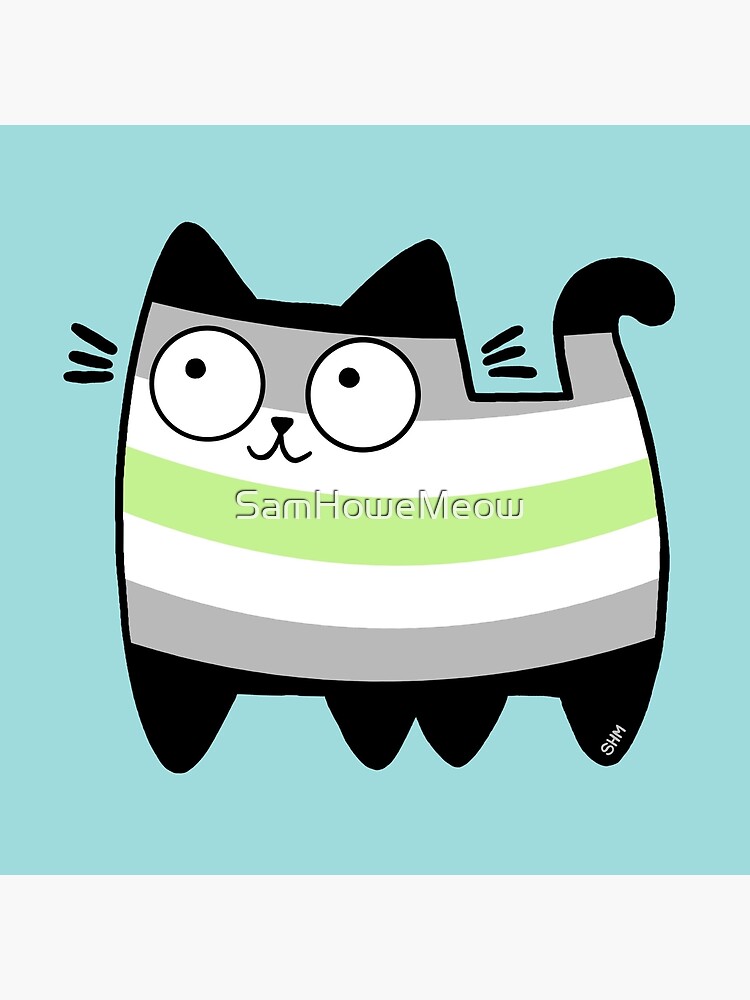 "Agender Pride Cat" Poster by SamHoweMeow | Redbubble