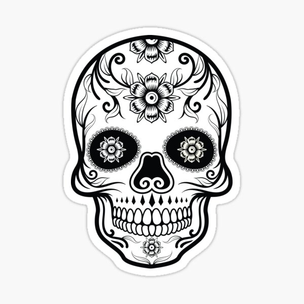 "Skull Black" Sticker by fabien-p | Redbubble