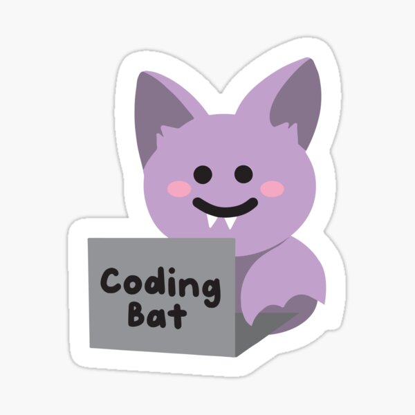 "Coding Bat" Sticker for Sale by SerenaNg | Redbubble