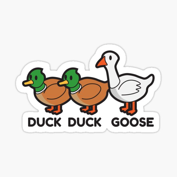 "duck duck goose sticker" Sticker for Sale by Nightlight0 | Redbubble