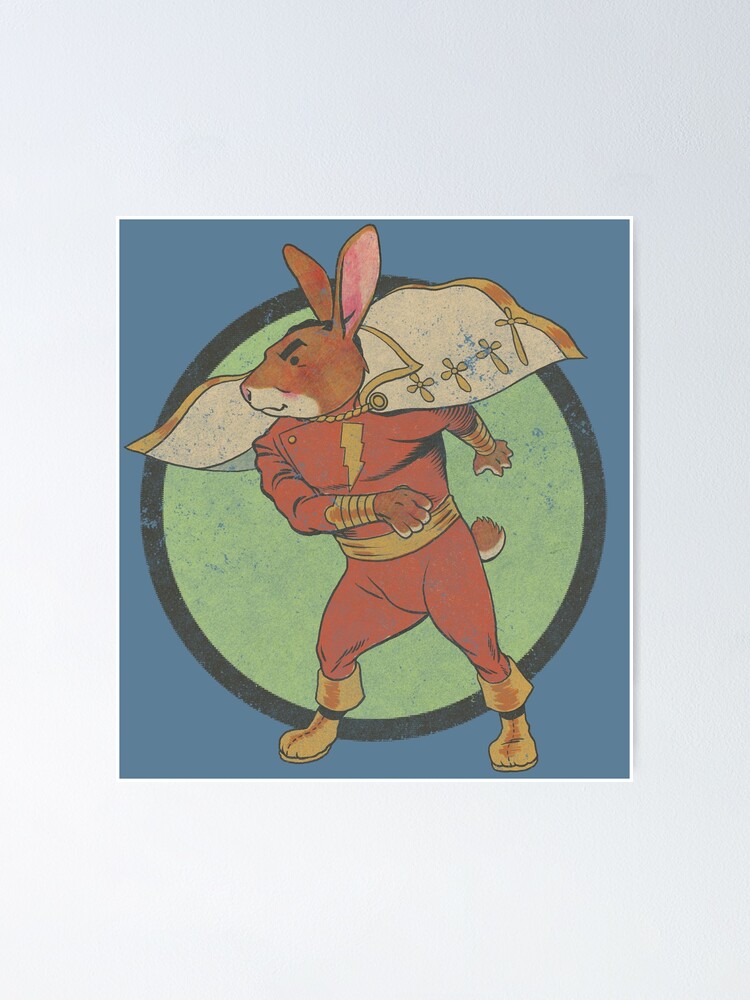 "Thunder Bunny" Poster for Sale by 13thFloorDesign | Redbubble