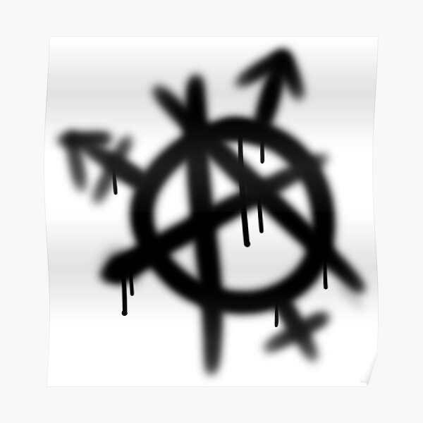 "trans gender anarchy symbol black" Poster for Sale by PrydeManticorn ...