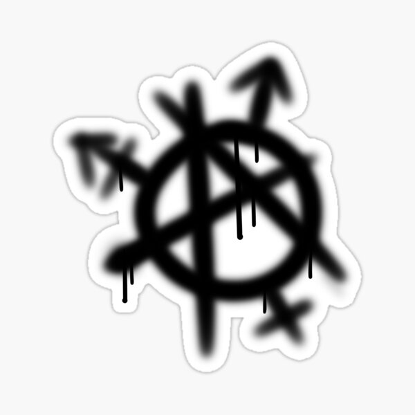 "trans gender anarchy symbol black" Sticker for Sale by PrydeManticorn ...