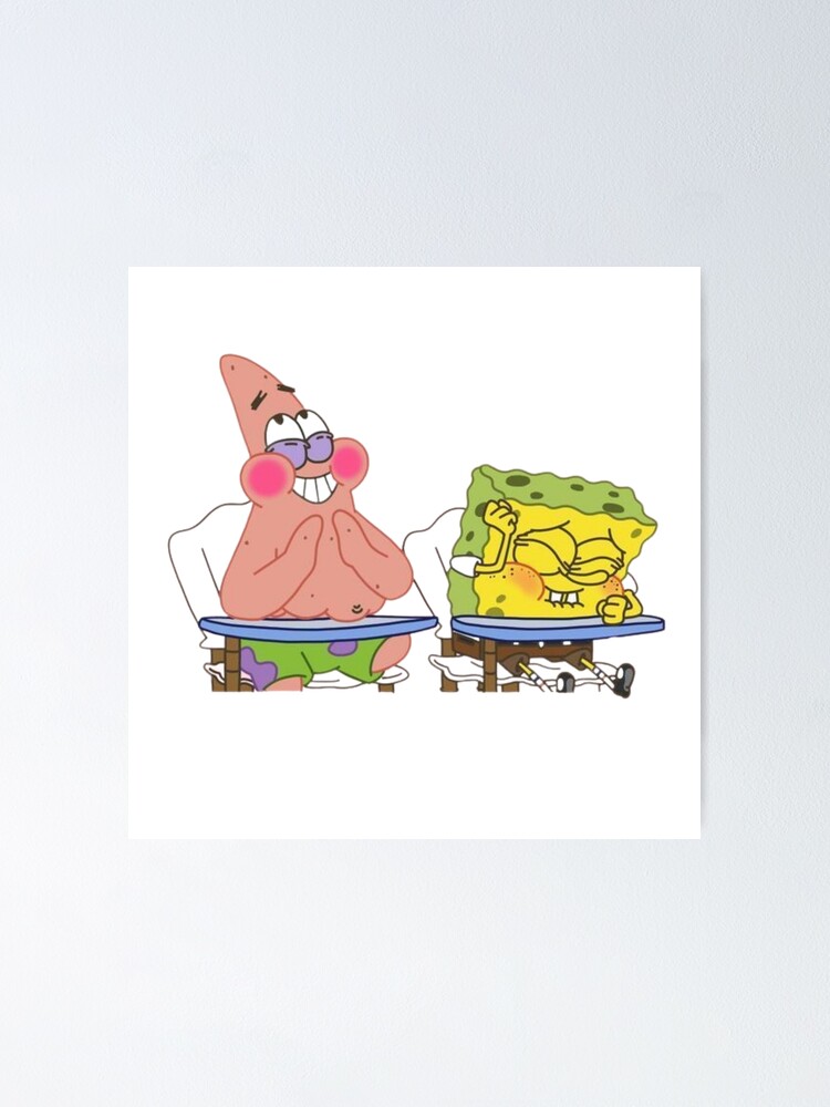 "Spongebob & Patrick Laughing " Poster by Kelseryincav | Redbubble