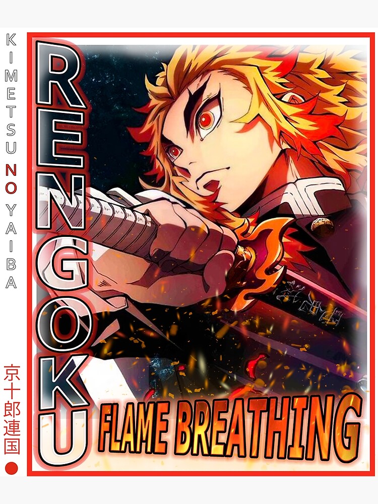 Lámina fotográfica «Rengoku de Kimetsu no Yaiba Mugen Ressha Anime ...