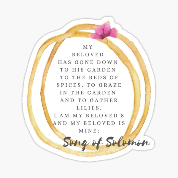 "Song of Solomon Inspirational Watercolor Christian Bible Verse ...