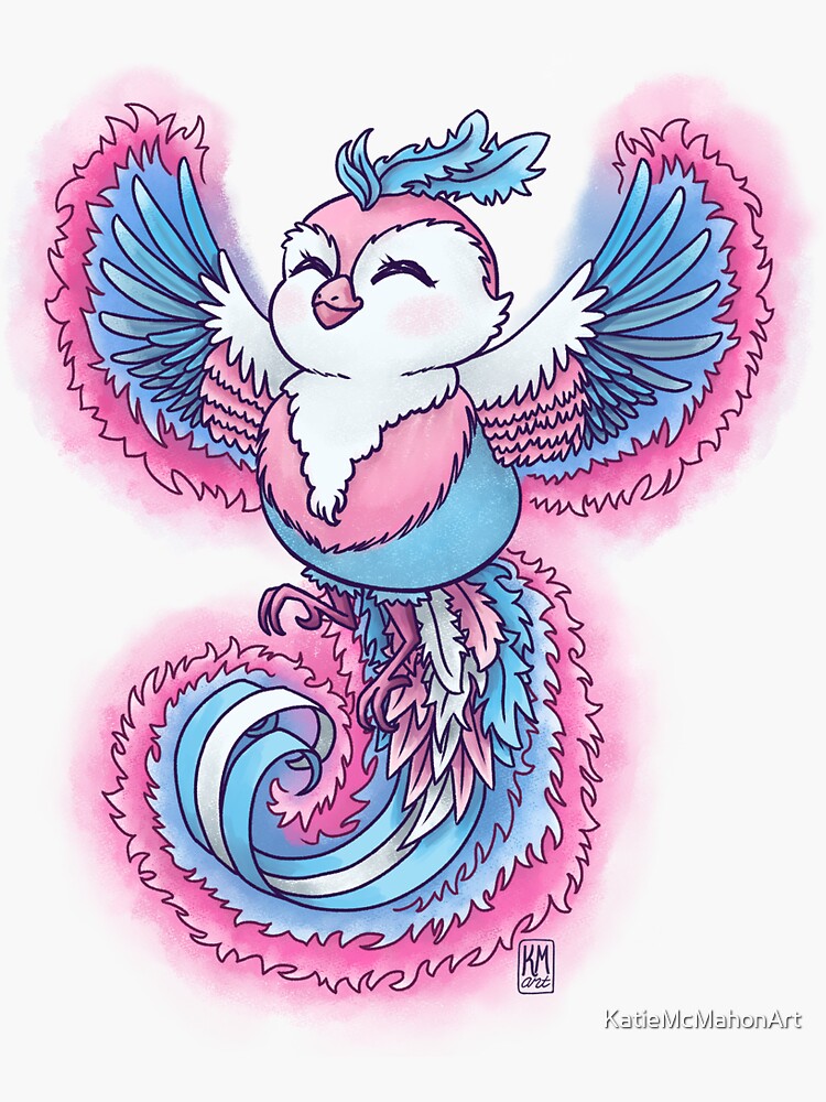 "Magical Pride: Transgender Flag Phoenix" Sticker for Sale by ...