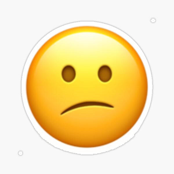 "Confused Face Emoji" Sticker for Sale by Popular-Gifts | Redbubble
