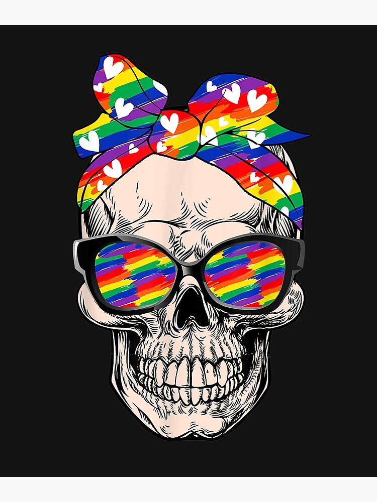 Sugar Skull Mit Sonnenbrille Lgbt Pride Lgbtqia Pride Month Lgbt