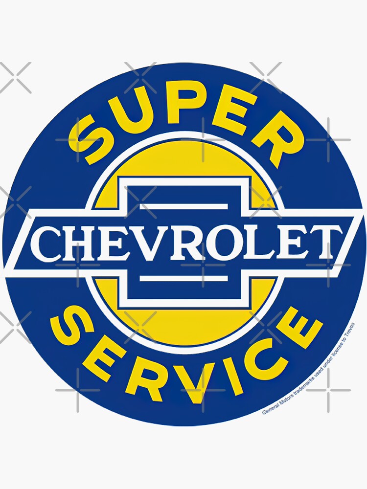 "Chev Super Service" Sticker for Sale by GeminiOldschool | Redbubble