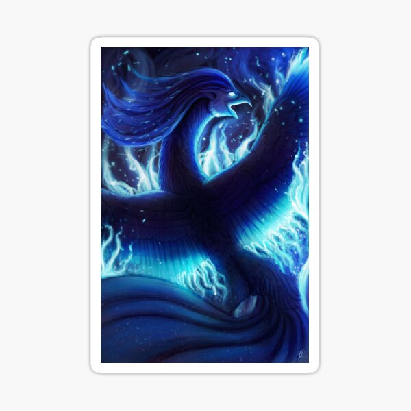 "Blue Phoenix" Sticker for Sale by Khrestos | Redbubble